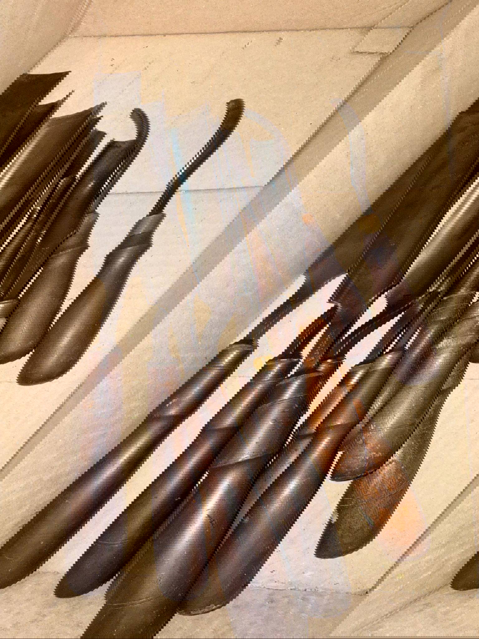 Flat Of Vintage Gouges And Woodworking Tools Auction