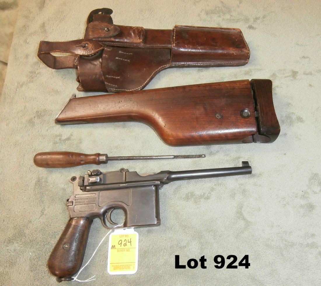 Mauser model C96 9mm broom stick - Jul 13, 2019 | Golden Gavel Auctions ...
