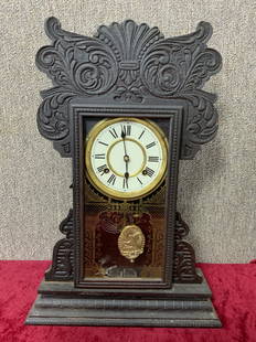 Waterbury Clock Company Gingerbread Mantle Clock
