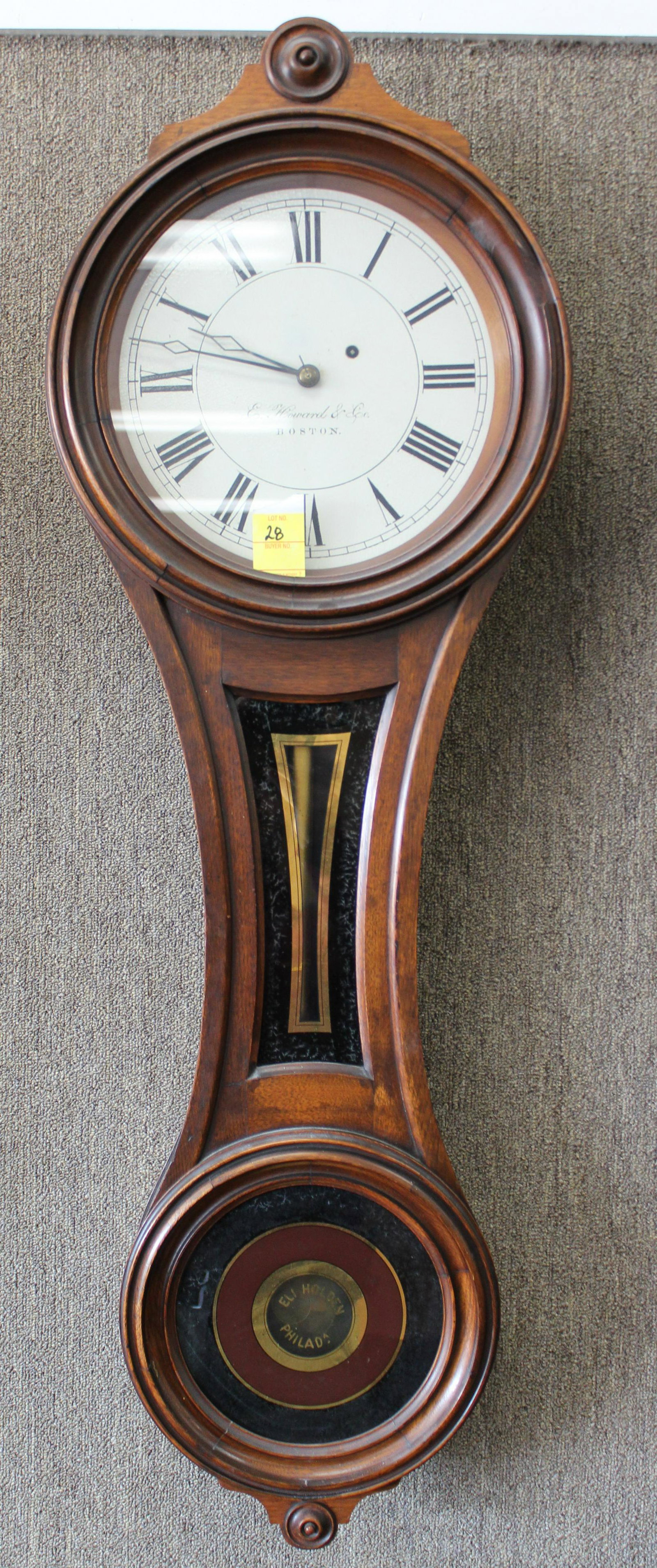 E Howard Co. No. 8 Weight Driven Figure Eight Banjo Clock