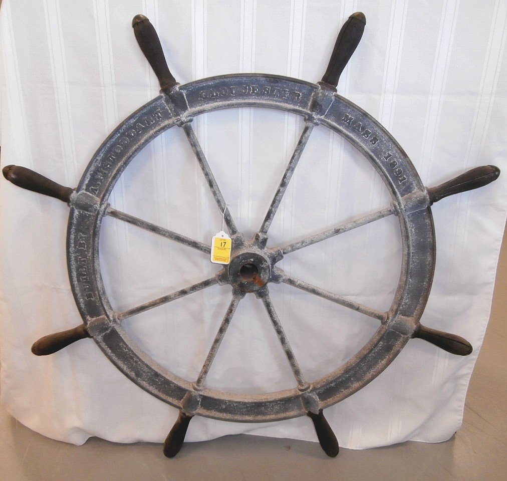 Antique Ships Wheel Gloucester Mass 1891