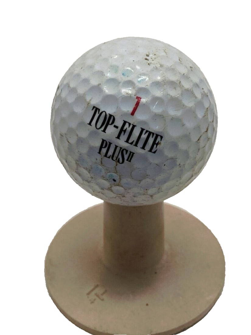 Top-flite Plus Ii Golf Ball With Dimples On Surface Auction