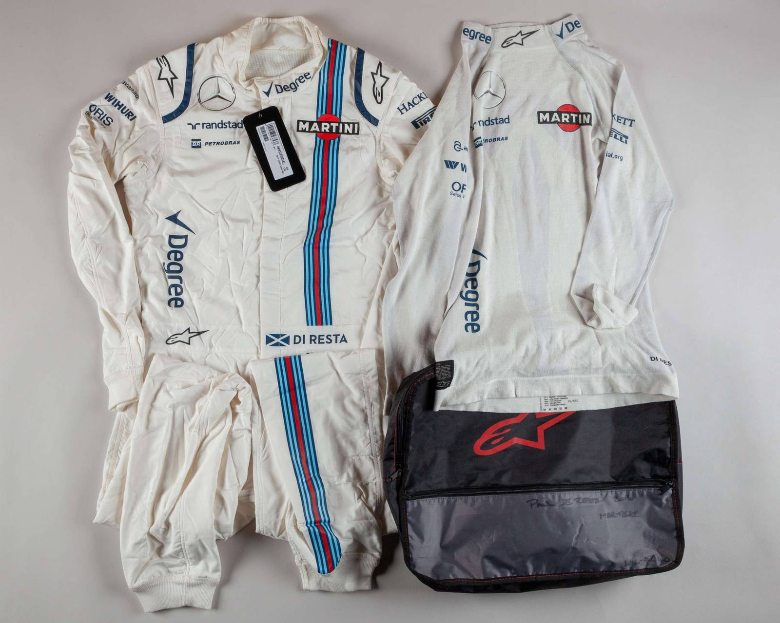 Paul Di Resta 2016 Williams Martini Racing Race Suit And Nomex Top Auction