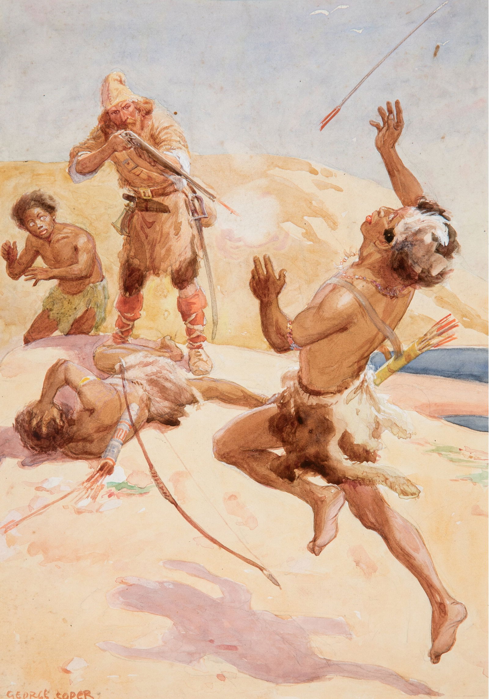 Western Illustration Art – George Soper, I Was Obliged To Shoot At Him ...