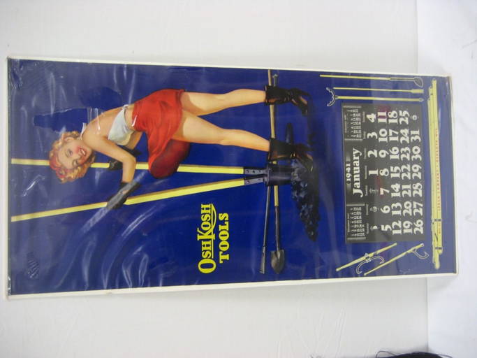 1941 Calendar Osh Kosh Tools, App. 33 1/2" X 16".