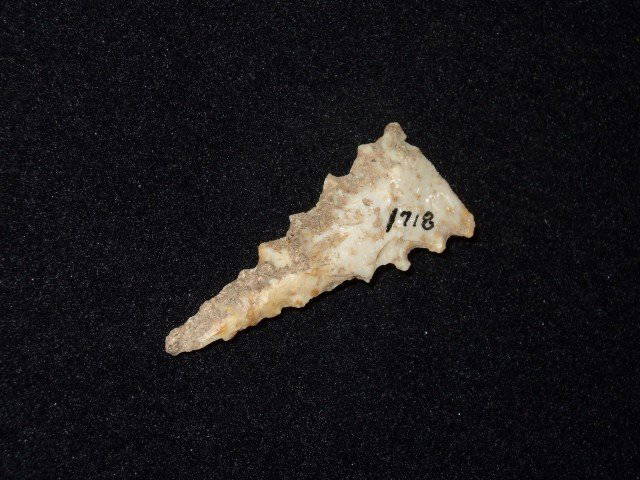 1 9/16" Boyles Flint Fort Ancient Triangle, Fox Field,