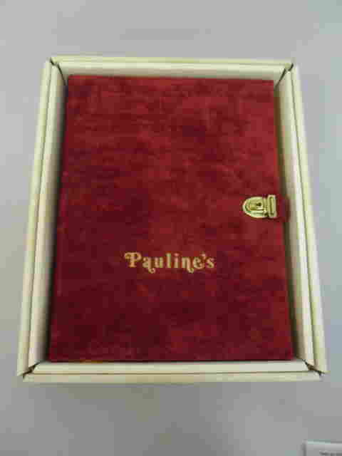 Pauline's red velvet book with original key and box. - Aug 29, 2015 ...