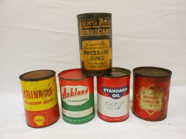 (5) 5 Lb. Grease Cans: Long Runlubricant, Western