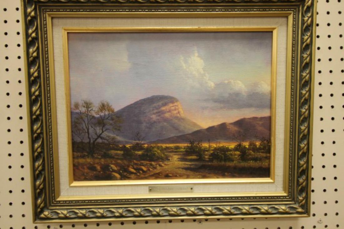 Michael Stack (1947) Oil On Canvas Of A Desert