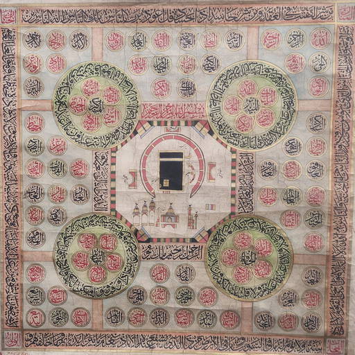 Antique Slamic Ottoman Handwritten Calligraphy Panel Featuring Quran ...