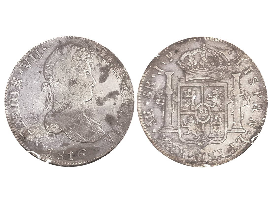 (1)mexico 1816,1818,1821,1822 8 Reales Silver, Total 4 Pieces;(2)1819mo ...