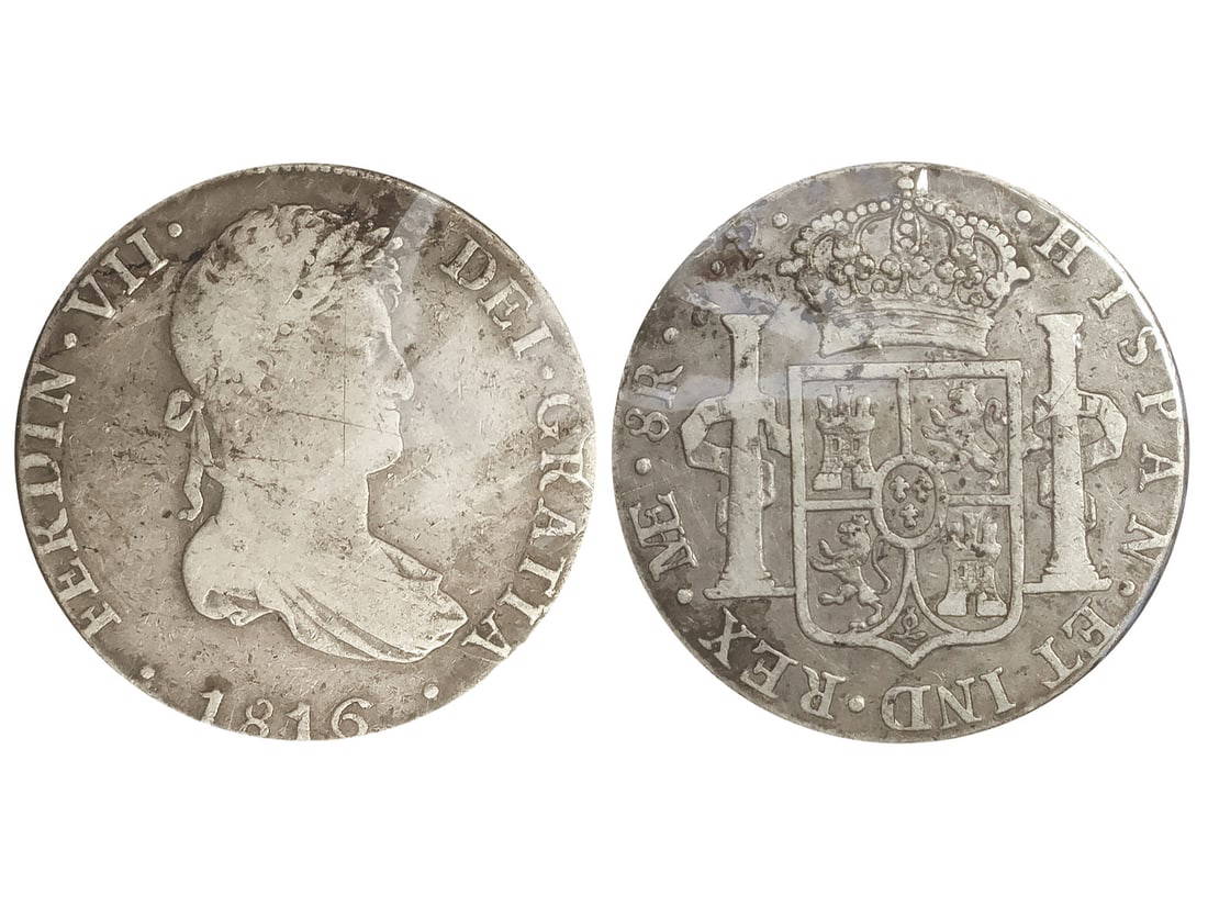 Mexico 1816 Ip 8 Reales Silver, Chinese Family Collection Auction