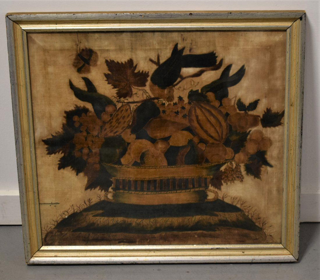 19th Century Theorem Painting on Velvet - May 31, 2020 | Keene Auctions ...