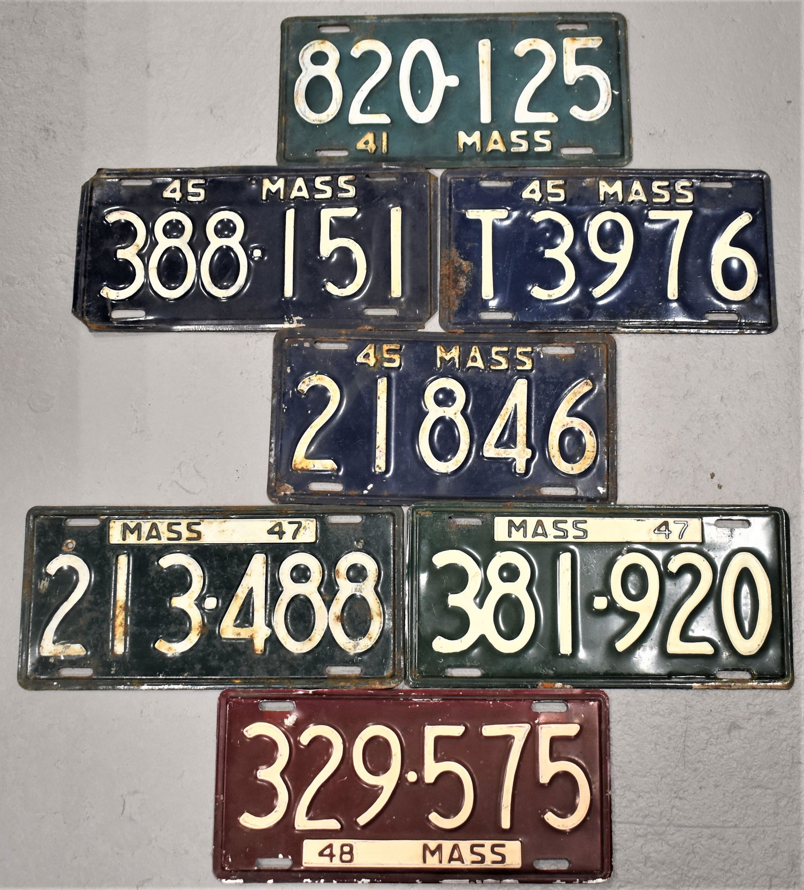 Lot 1940's Mass License Plates