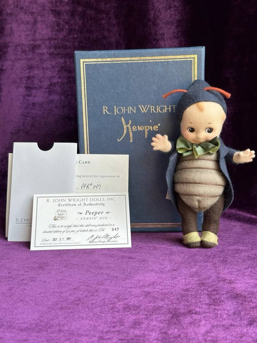 Collectible 6" John Wright Peeper Kewpie Bug Felt Doll In Box Le 250 ...