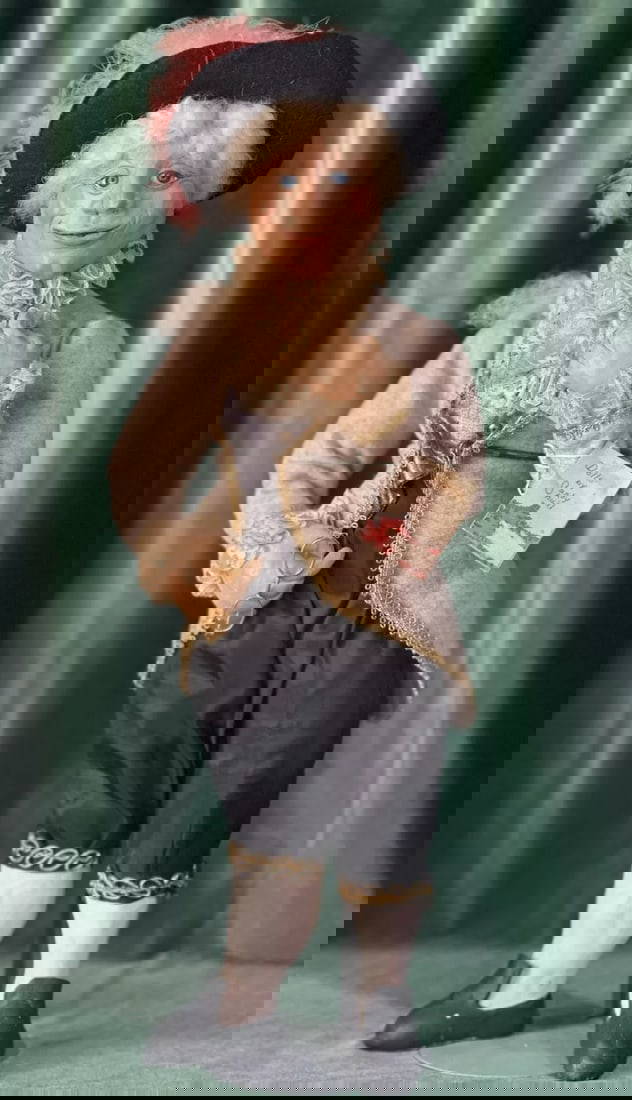 Ooak Artist Handmade Polymer 23" Doll “pete" By Sandra Shull Auction