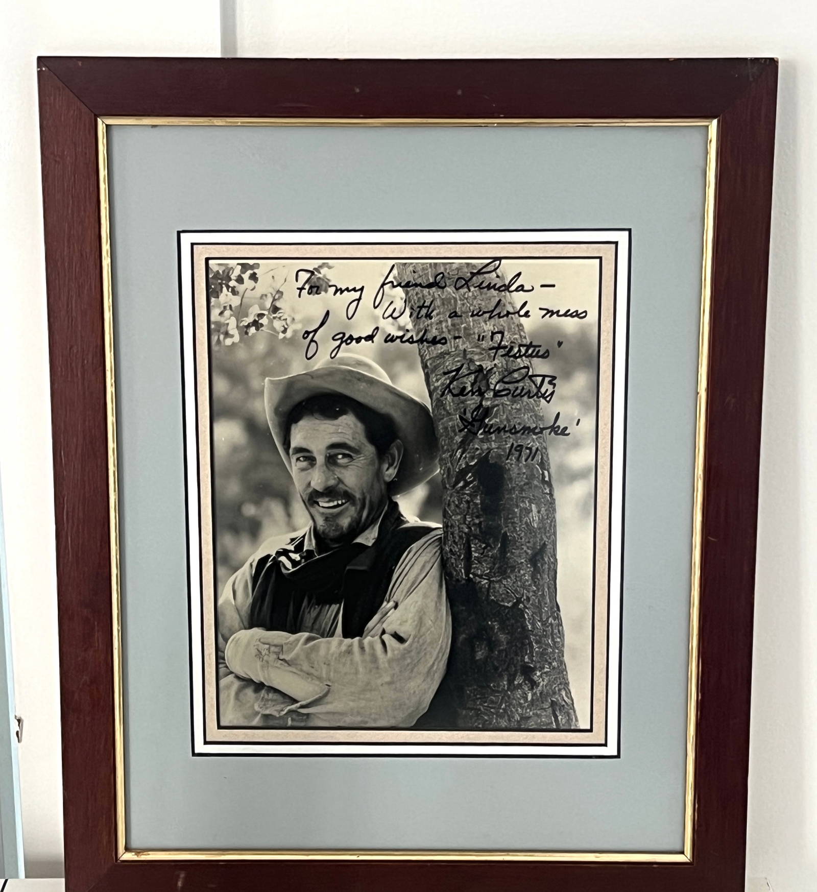 Vintage Autographed Framed Photo Of Western Actor' "festus" From ...