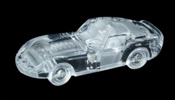 133: DAUM FERRARI ART GLASS CAR
