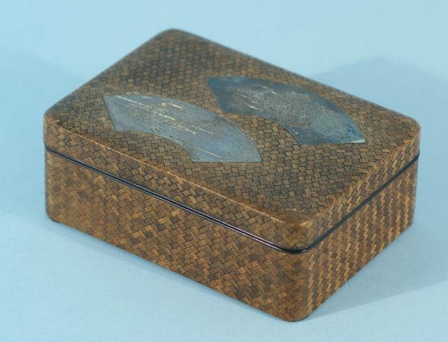 Japanese Woven Bamboo Box, Circa 1920