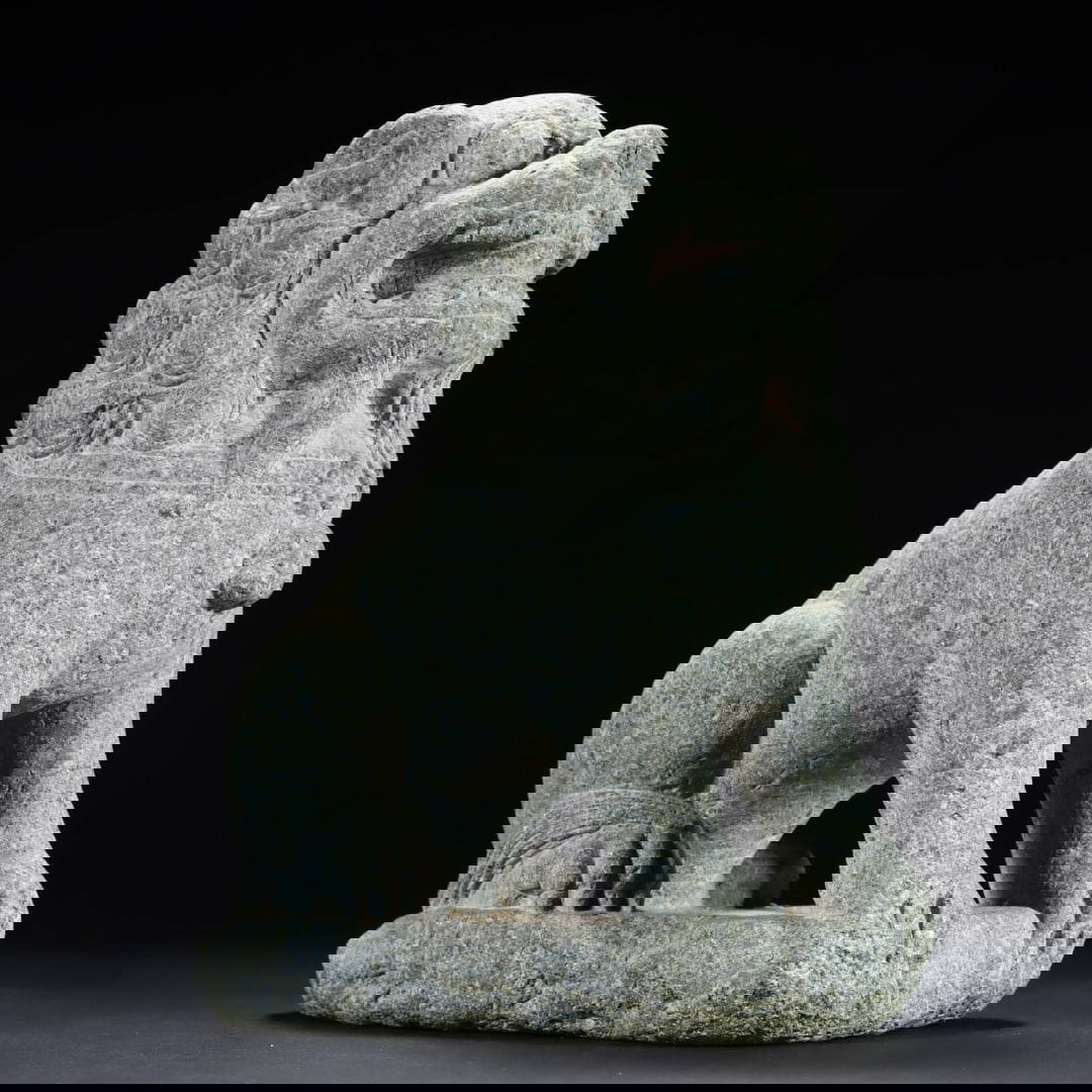 A Fine Bluestone Carved Lion Ornament Auction