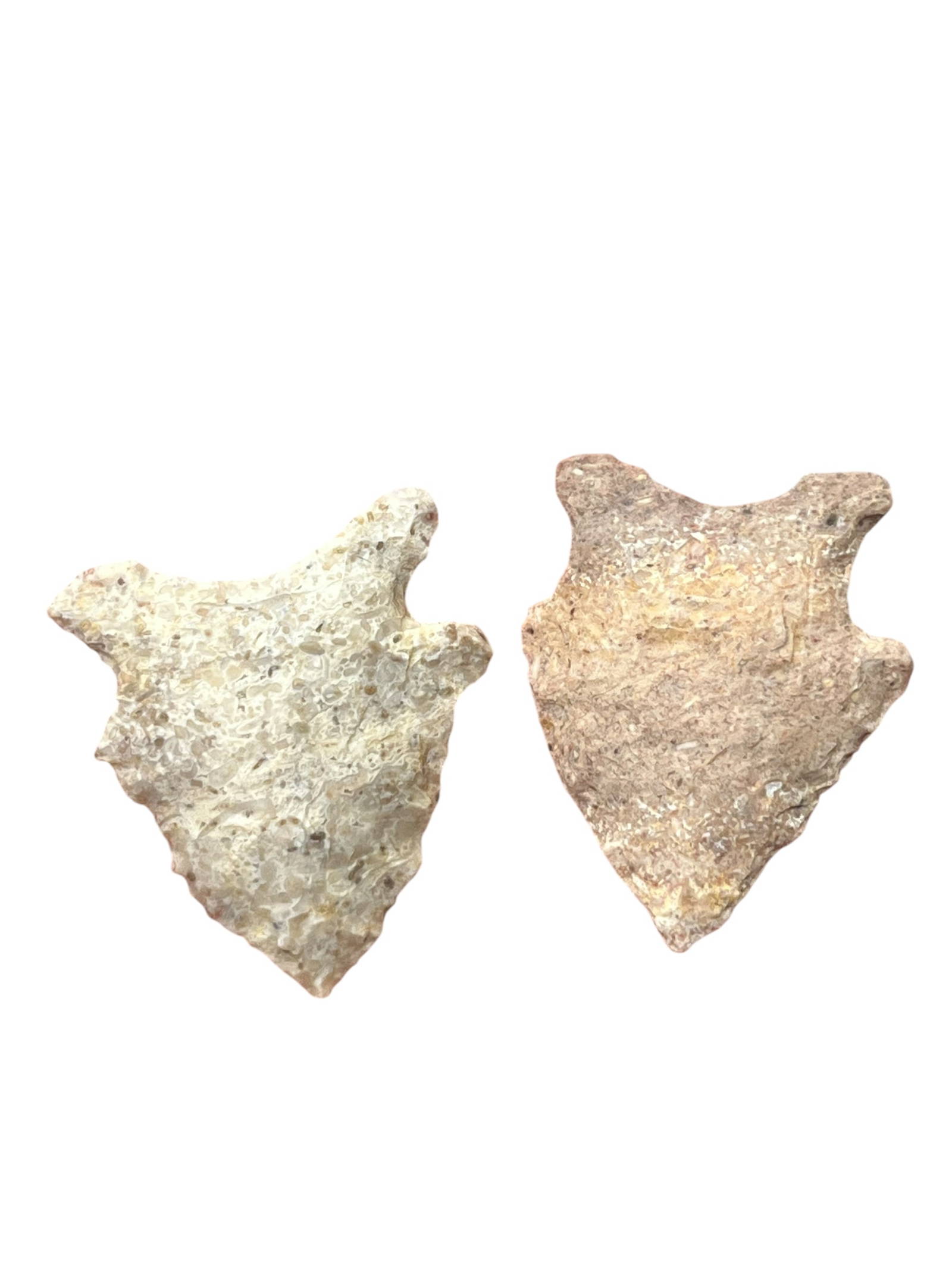2 Harrodsburg Chert Bifurcate Arrowheads Auction