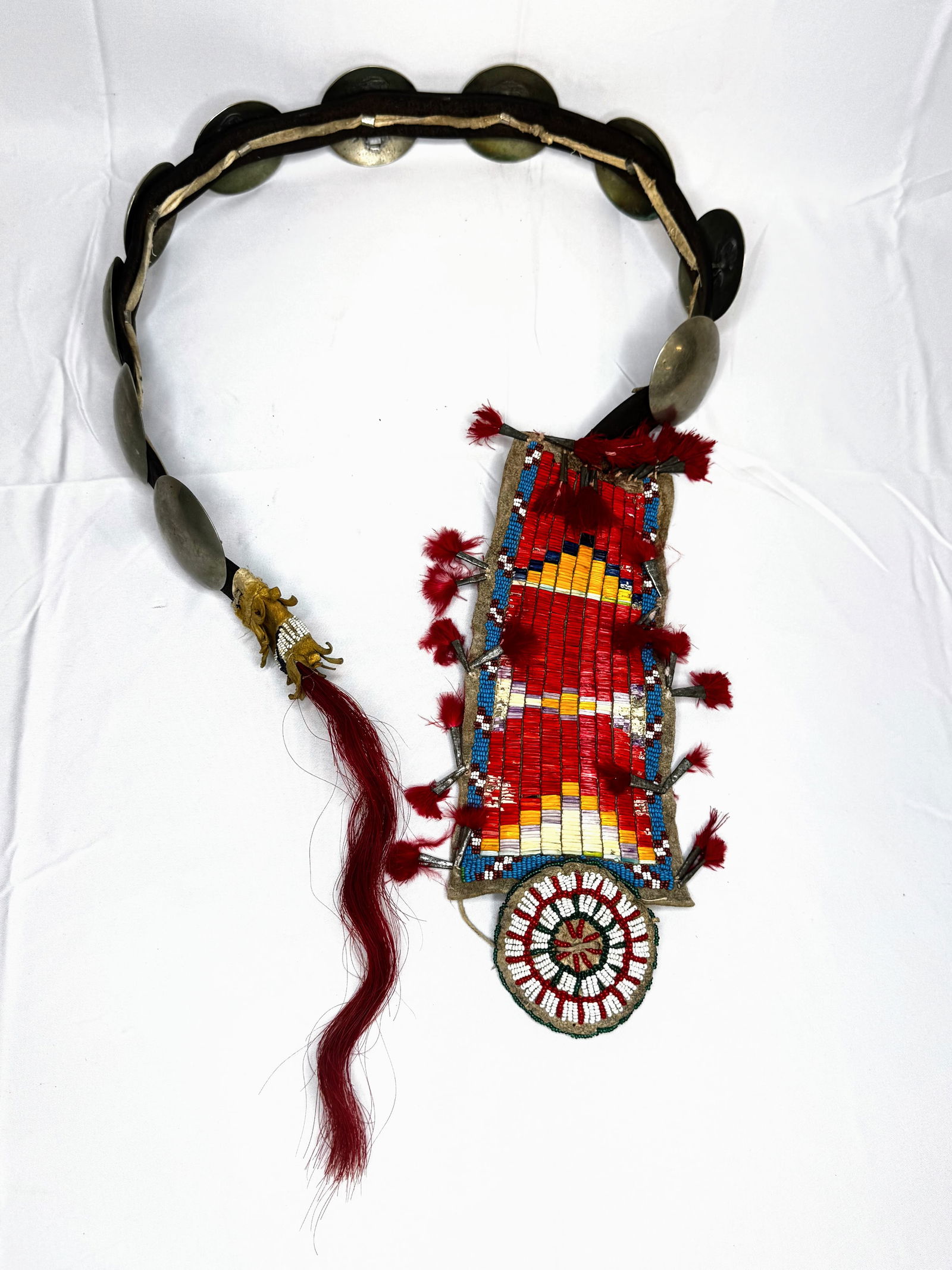 Quill Hair Drop With Silver Conchos (turn Of The Century) Auction