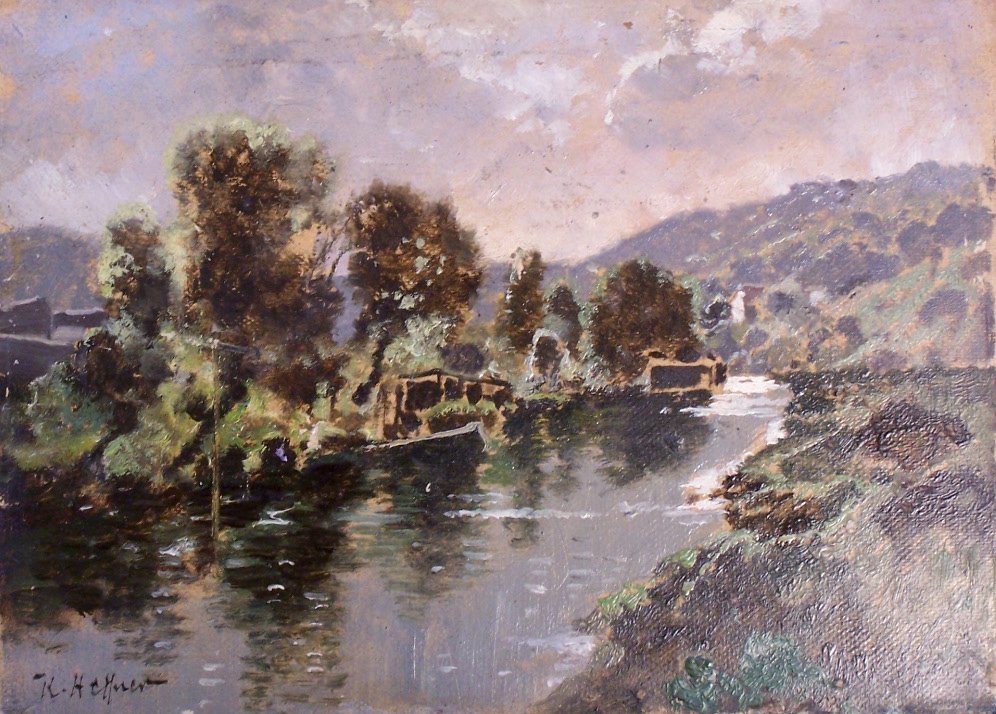 KARL HEFFNER Painting German 19th century