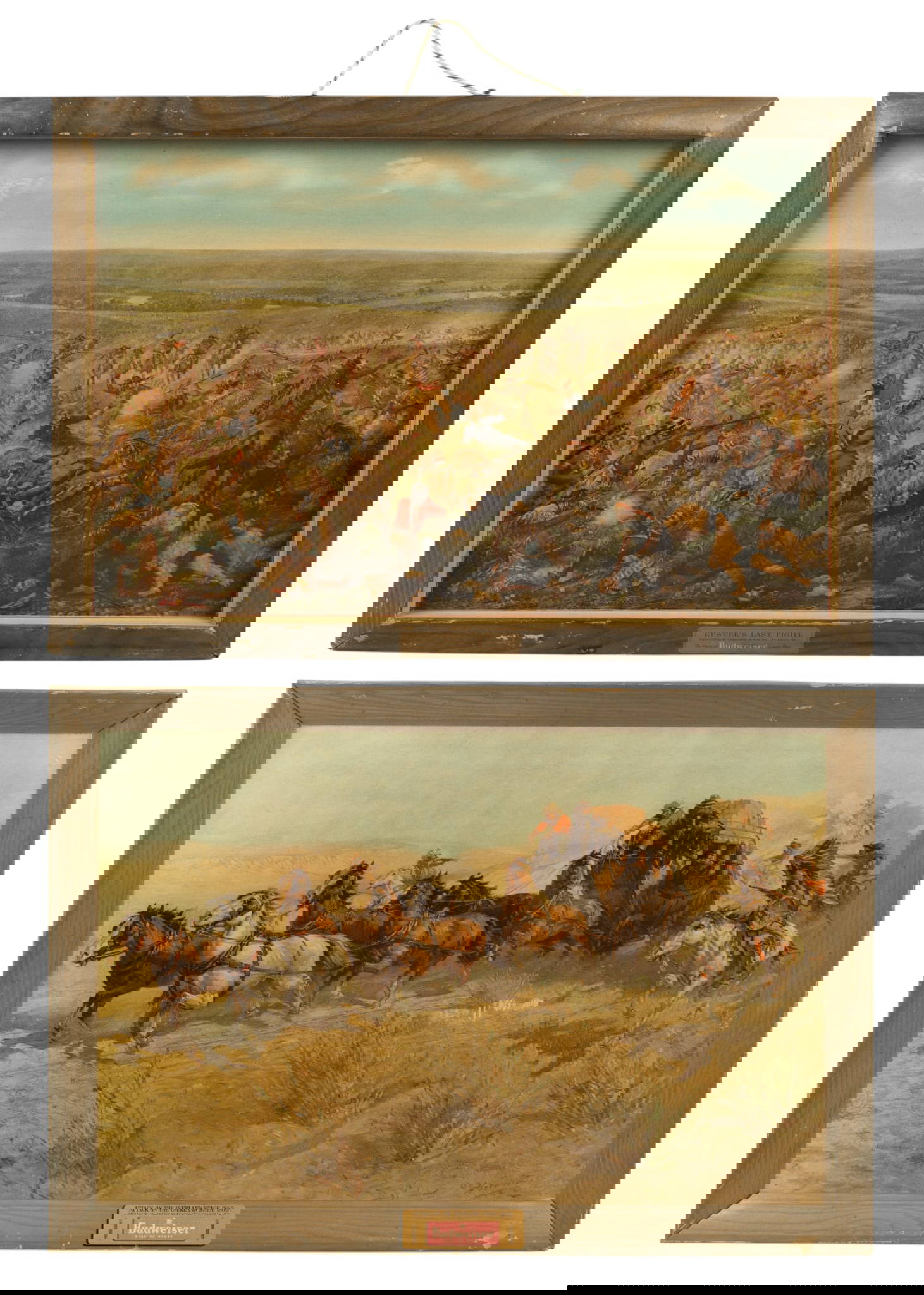 Lot Of 2 Vintage 1952 Anheuser Busch Litho Posters Auction