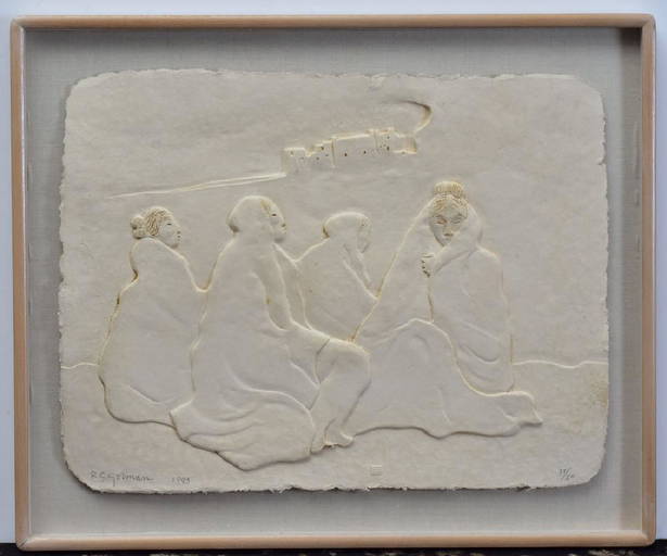 R C Gorman Cast Paper Relief