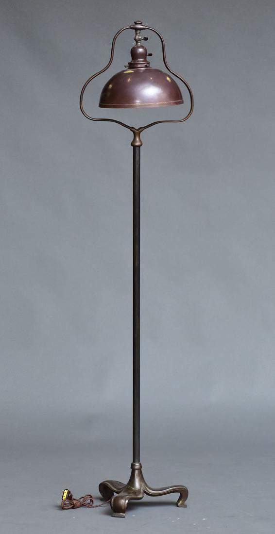 Handel Bronze Harp Floor Lamp