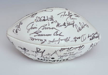 Jim Brown Of The Cleveland Browns Signed Football