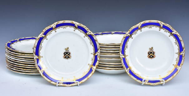 Set Of 12 Rockingham Brameld Porcelain Plates