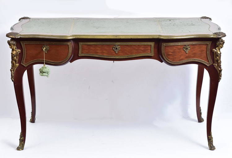 French Rococo Mahogany Writing Desk