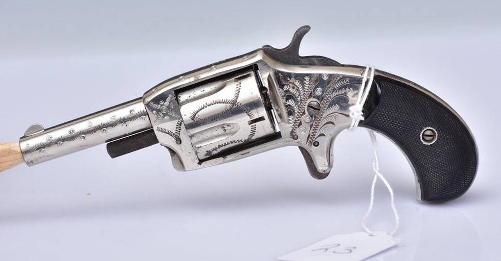 Engraved Spur Trigger Revolver