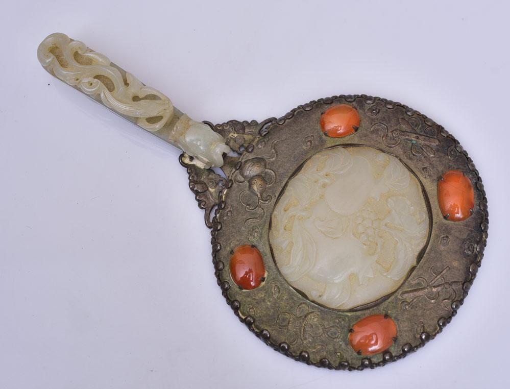 ANTIQUE CHINESE JADE HAND MIRROR WITH DRAGON - Nov 22, 2014 | Elite ...
