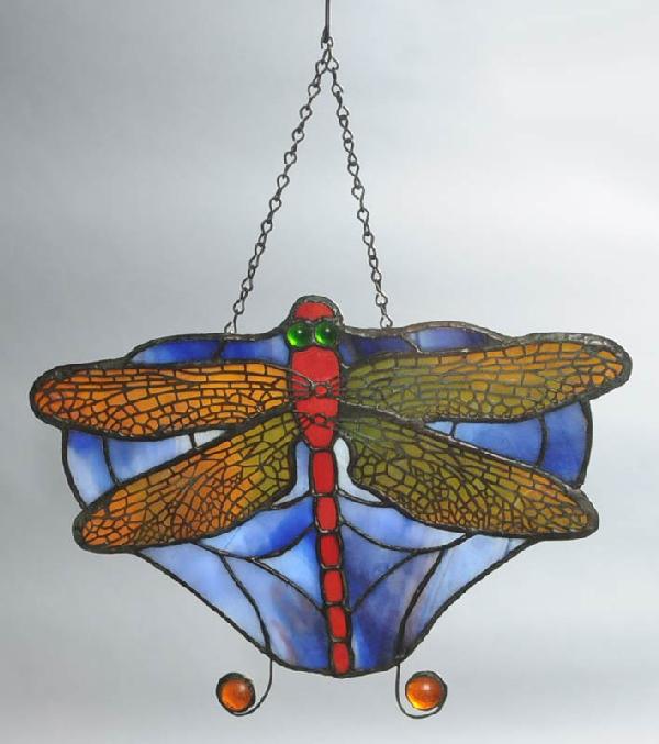18: TIFFANY STUDIOS STAINED GLASS LAMP SCREEN 10"x 7" c