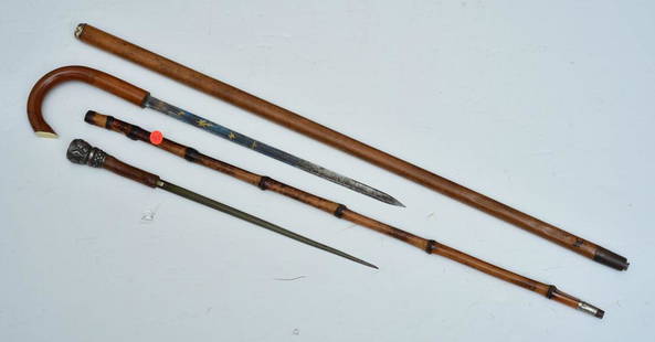 Two Victorian Dagger Canes