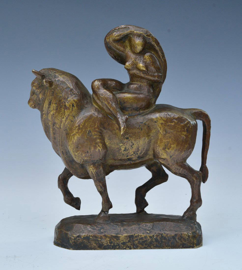 Hugo Lederer (1871 - 1940) Bronze, Europa And The Bull Auction