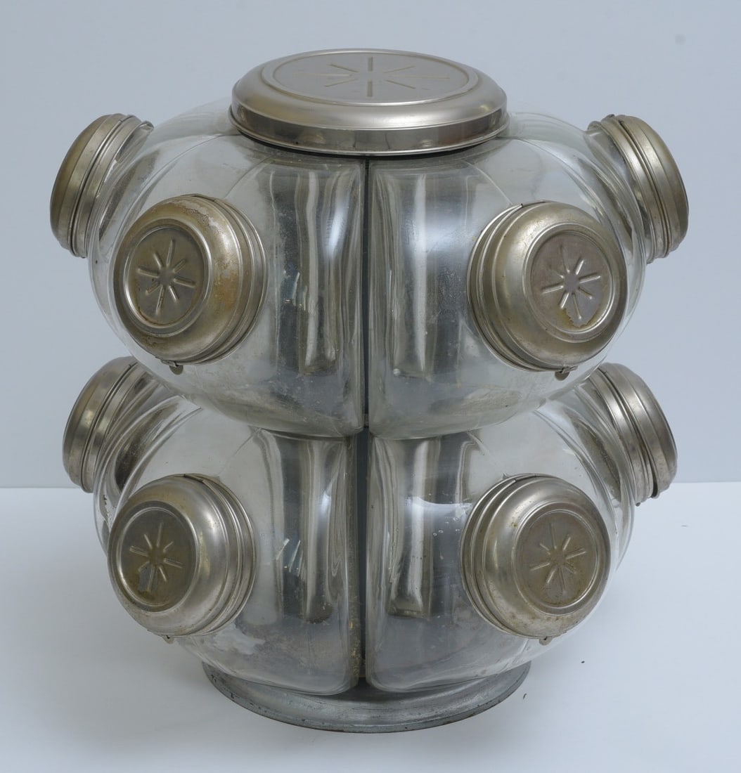 Rotating Ten Bin Country Store Carousel Candy / Tobacco Dispenser Auction