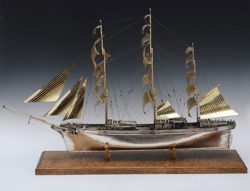 Sterling Silver Ship Model