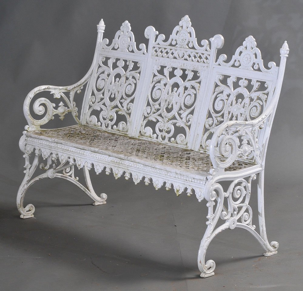 J. L. Mott Cast Iron Garden Bench