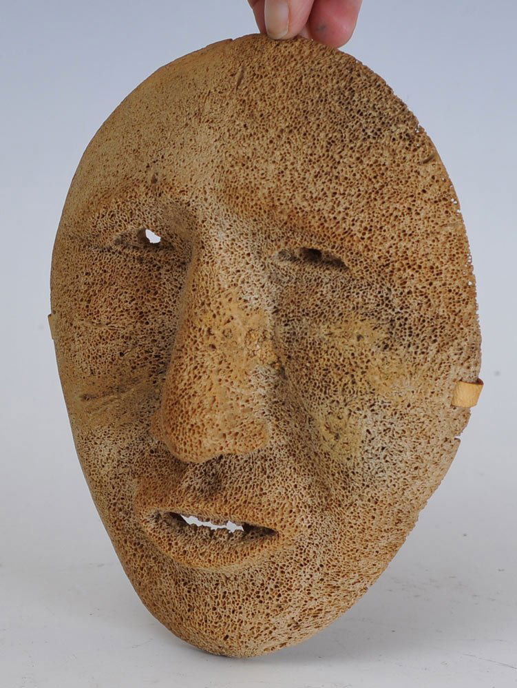 Inuit Fossilized Whale Bone Mask