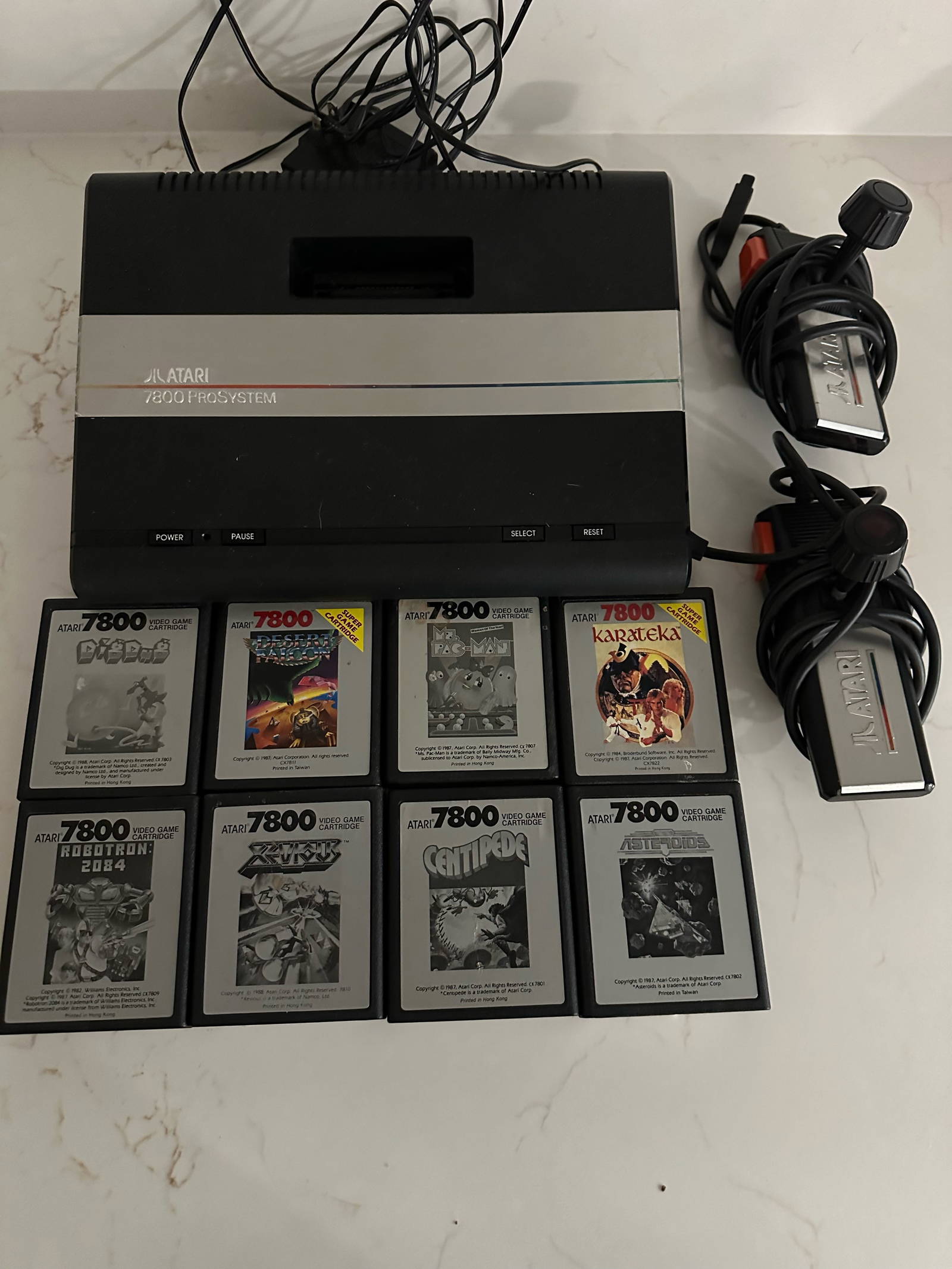 Atari Pro System 7800 Console Tested W 2 Controllers And 8 Atari Games ...