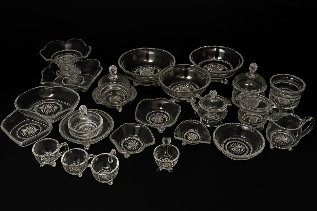 Large Collection Of Imperial Candlewick Pattern Glass 32 Pcs Auction