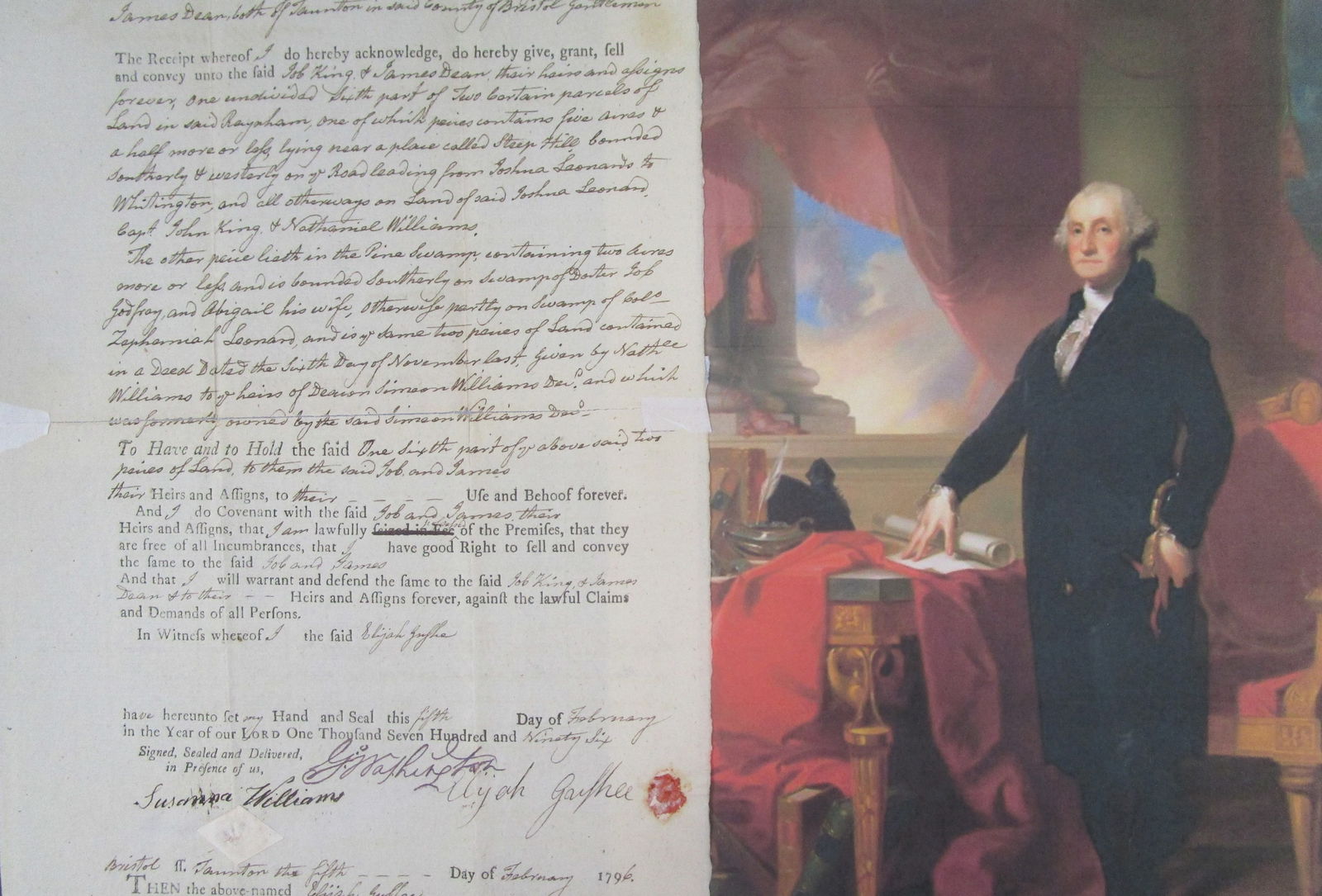 George Washington Signed Full Document Dated February 5, 1796 With ...