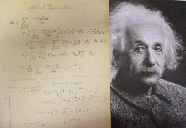 Albert Einstein Handwritten And Signed “theory Of Relativity ...