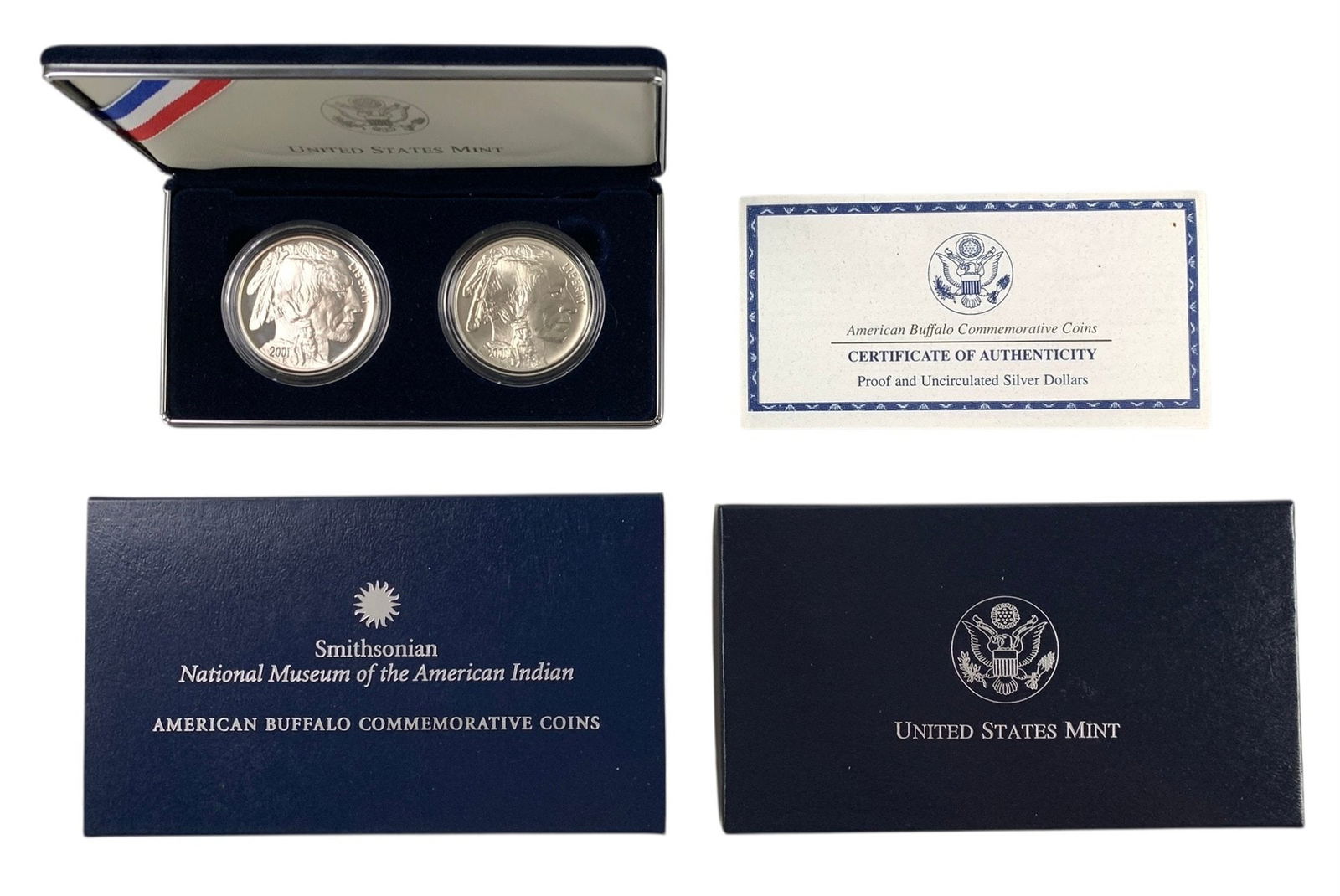 2001 Smithsonian National Museum American Buffalo Commemorative Silver ...