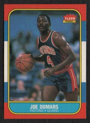 422: 1986 Fleer Joe Dumars Rookie Basketball Card