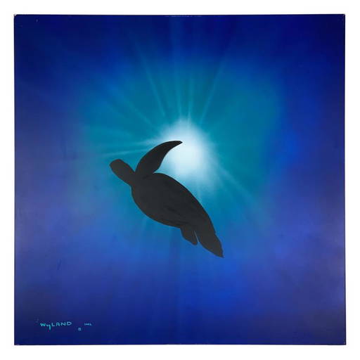 Wyland, "turtle Dive" Hand Signed Original Painting On