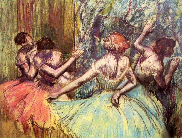 Edgar Degas Four Dancers Behind The Scenes #2